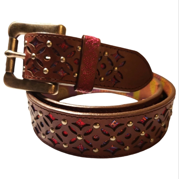 Designers Originals | Accessories | Belt L Xl Multicolored Cutout Wide ...